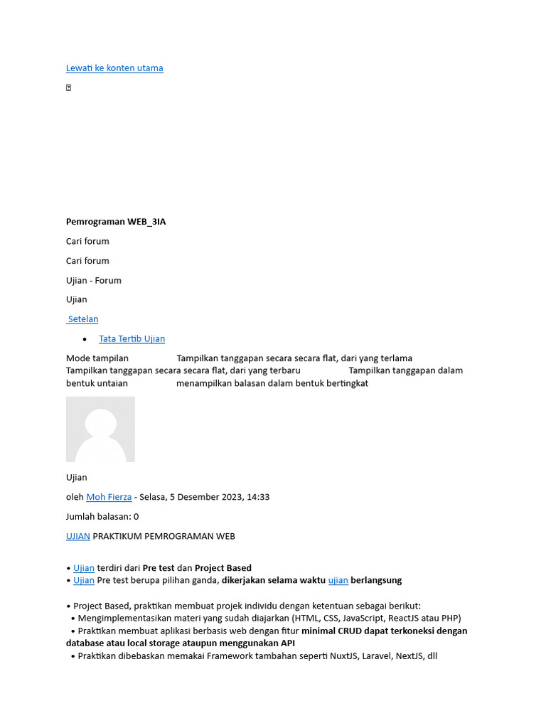 Ujian PRJ Pweb | PDF