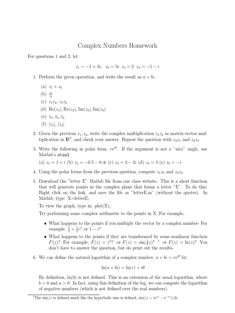 Complex HW | PDF