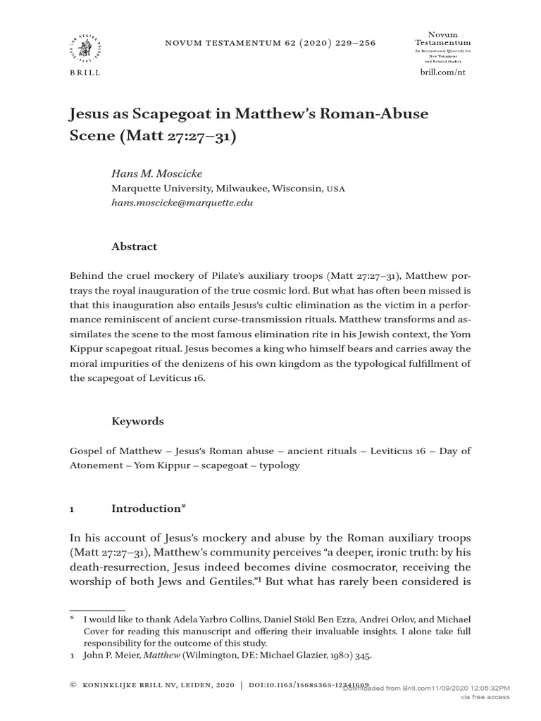Moscicke 2020 | PDF | Jesus | Gospel Of Matthew
