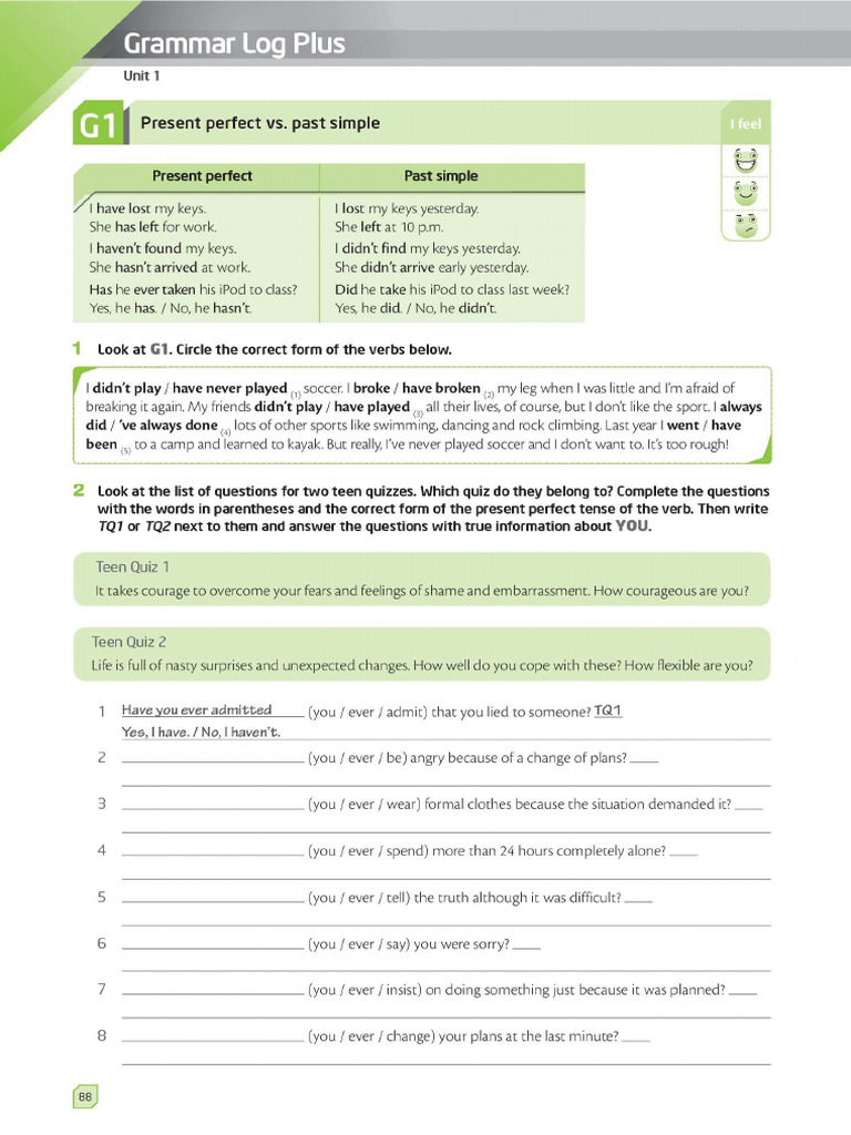 04 Student Grammar Log Plus and Workbook | PDF