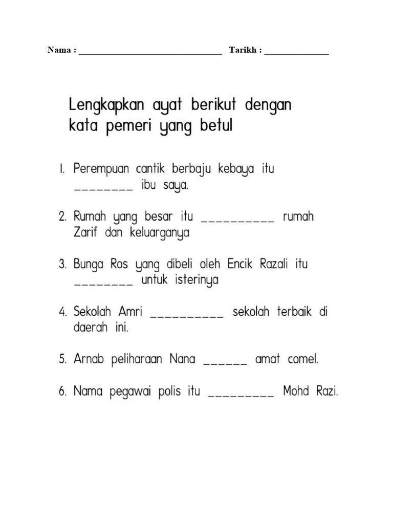 Kata Pemeri Tahun 3 | PDF