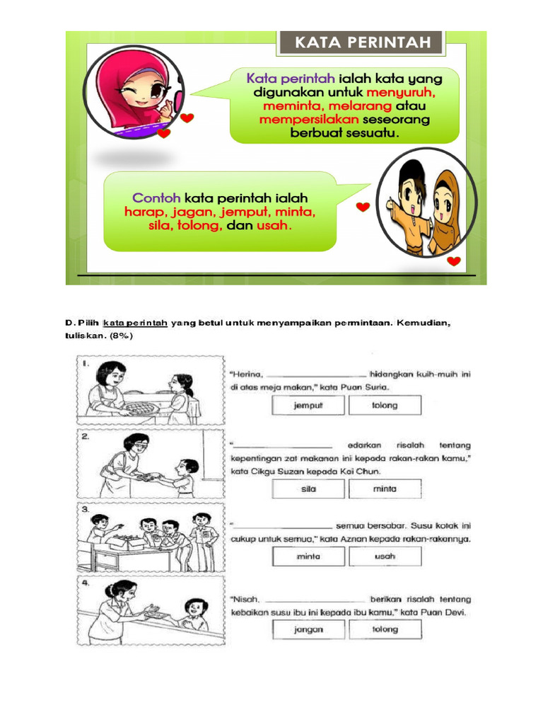 Kata Perintah Tahun 3 PDF | PDF