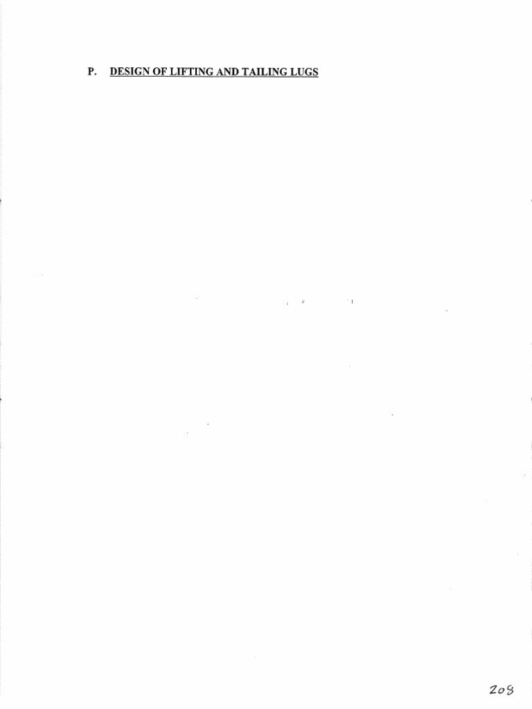 Design of Lifting and Tailing Lugs | PDF