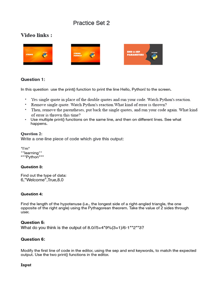 Practice Set 2 Pdf Computer Programming Computing