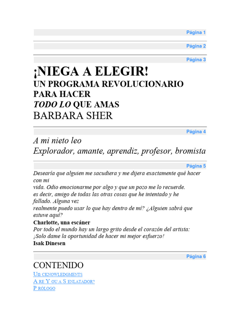 Refuse To Choose en Español Resumen | PDF