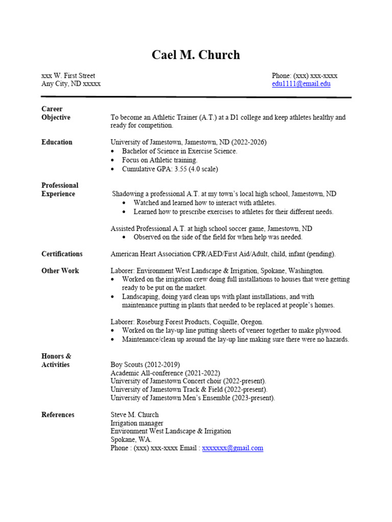 Resume Assignment | PDF