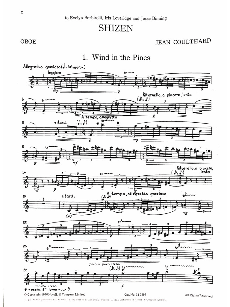 Jean Coulthard SHIZEN 总谱与分谱 | PDF