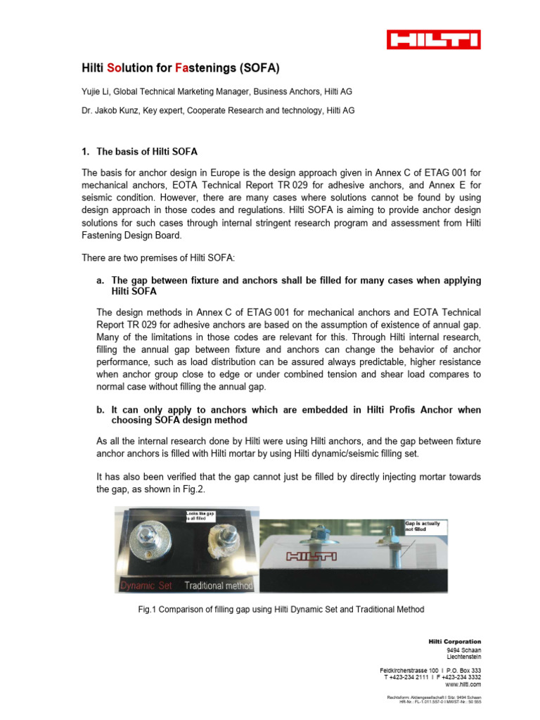 Hilti Solution for Fastenings (SOFA)-10.28 | PDF | Ductility | Applied And Interdisciplinary Physics