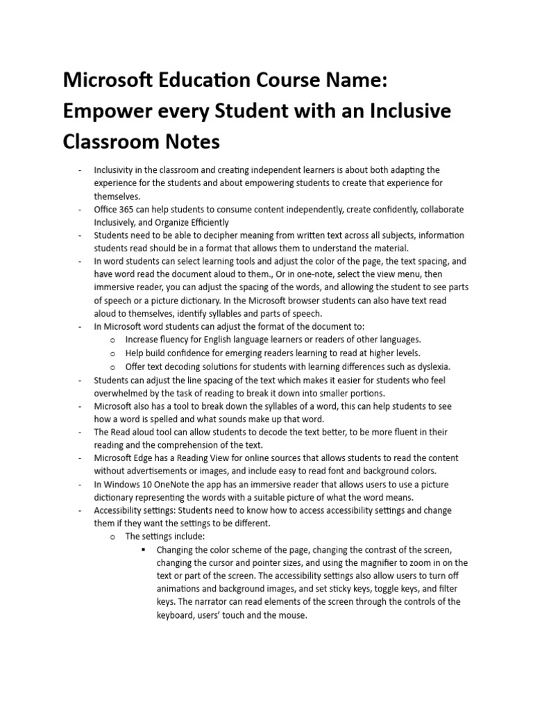 microsoft courses notes | PDF