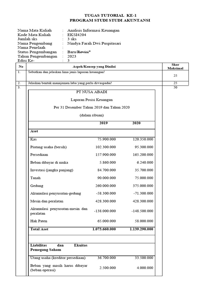 Soal Tugas I AIK | PDF