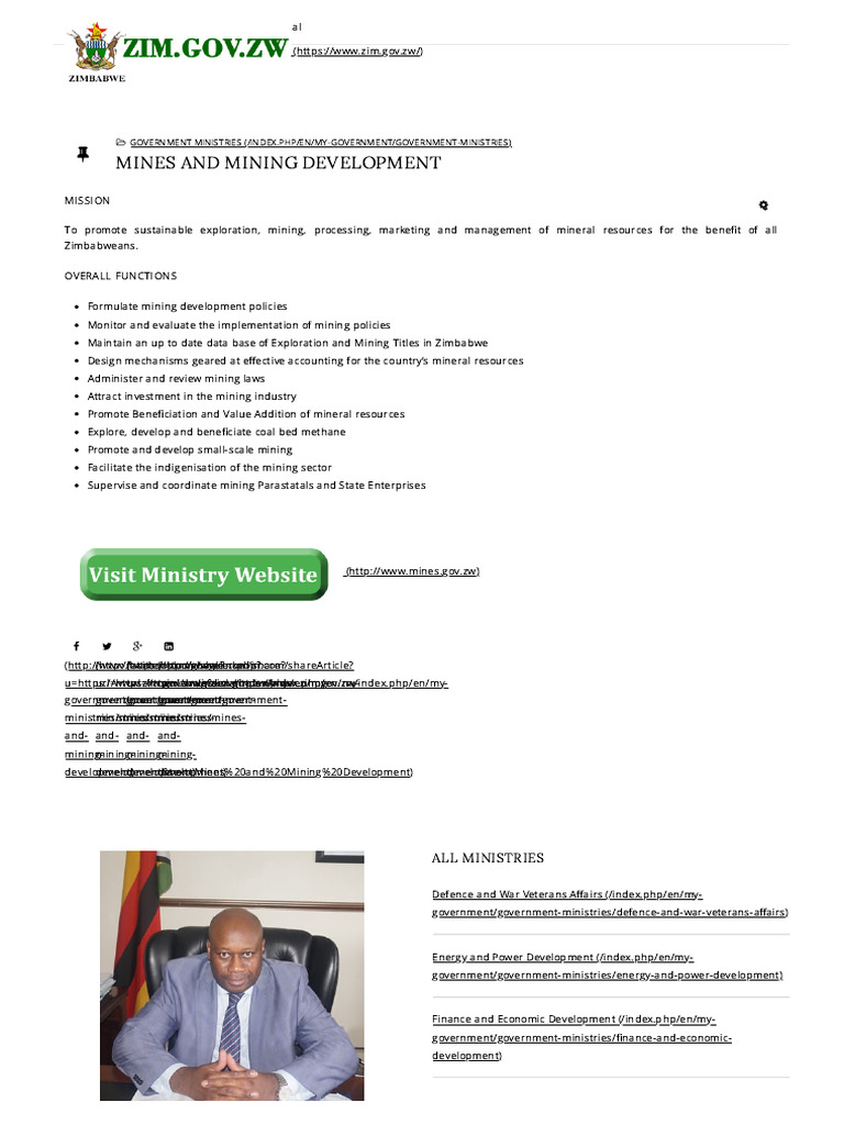 Mines And Mining Development Pdf Mining Ministry Government Department
