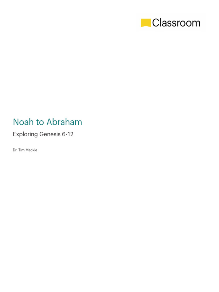 Noah-Abraham - Session Notes | PDF | Social Science | Religion ...