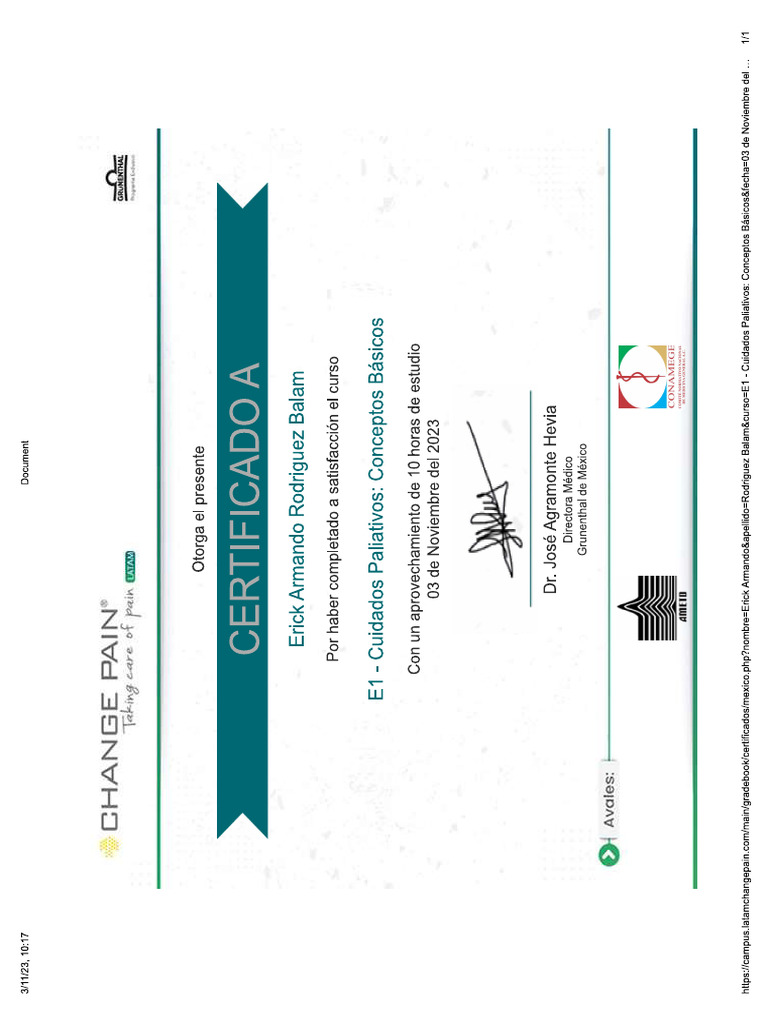 E1 - Cuidados Paliativos. Conceptos Bàsicos | PDF