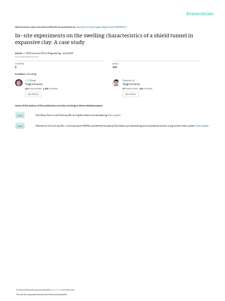 2016 Wang Swell TBM Shield Clay | PDF