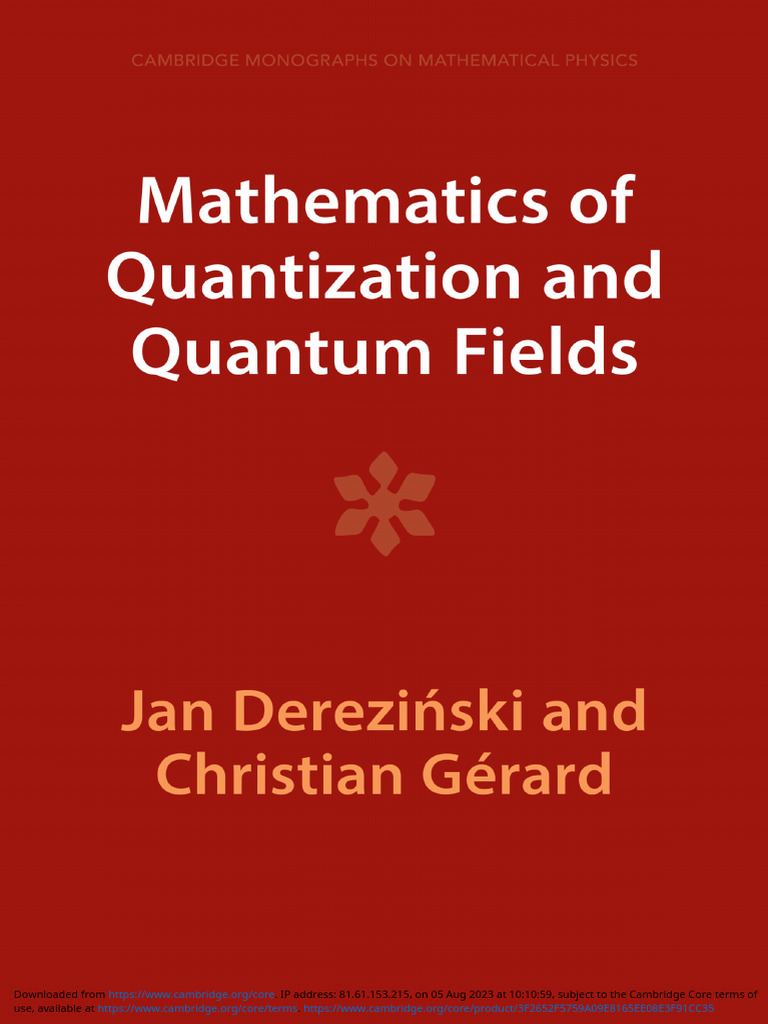 Mathematics of Quantization and Quantum Fields | PDF