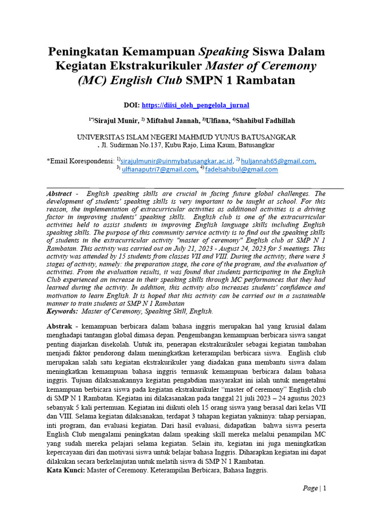 Artikel PLB | PDF | Human Communication | Languages