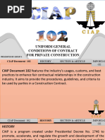 Ciap Document 102: Uniform General Conditions of Contract For Private ...