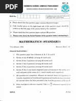Class 10 Maths Pre - Board Sahodaya Answer Ke | PDF | Circle | Volume