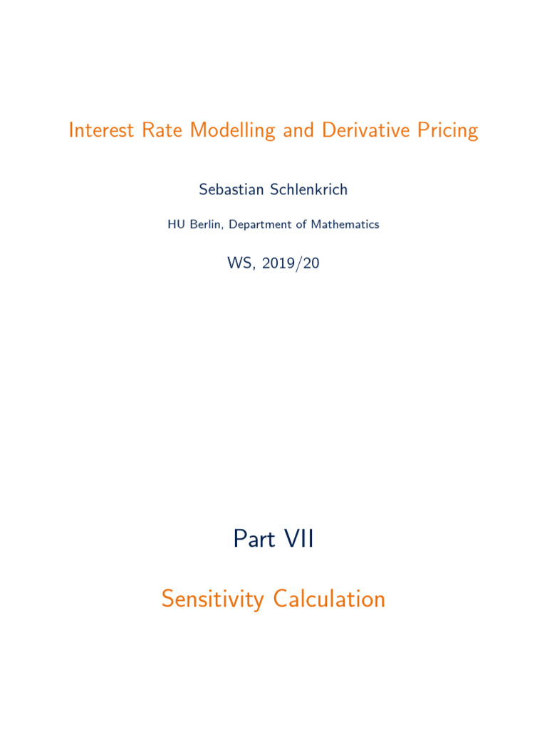 Interest Rate Modelling Pdf 