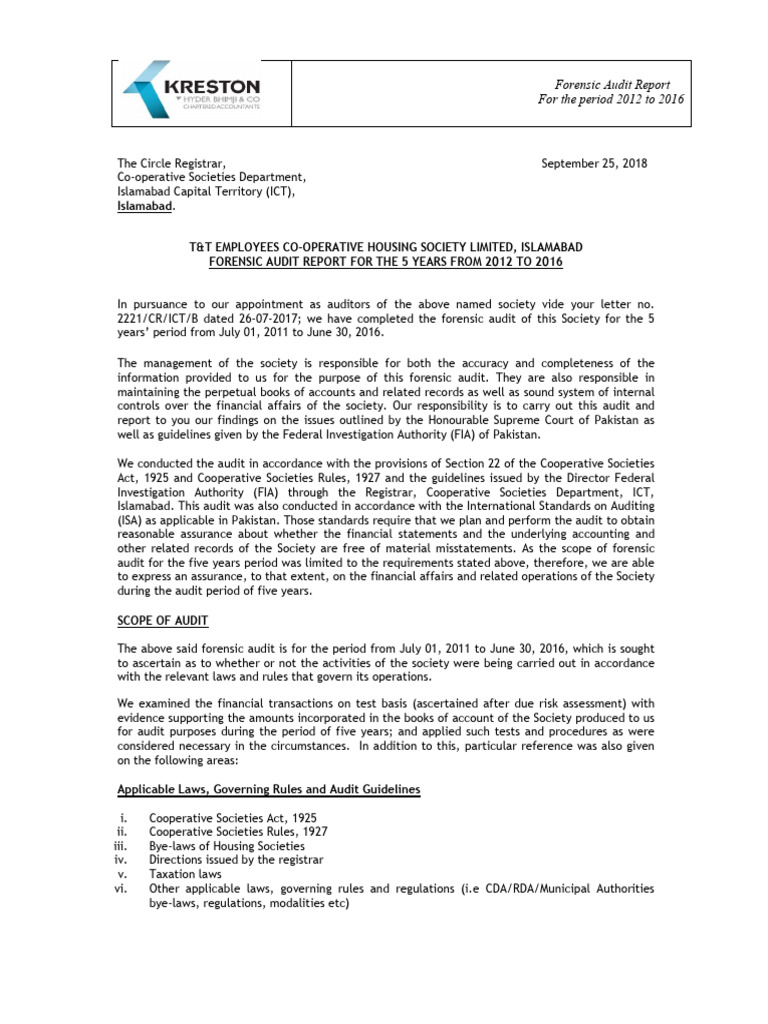 Forensic Audit Report 2016 | PDF | Business | Finance & Money Management