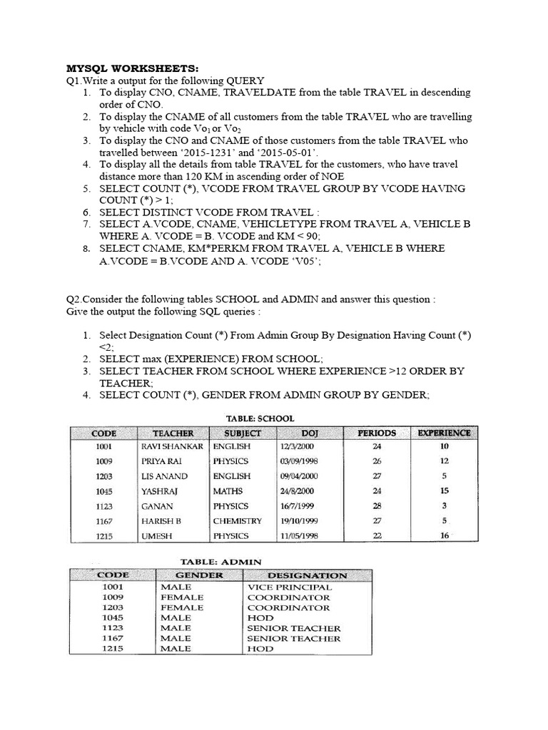 Half Yearly Rev | PDF | Sql | Computer Data