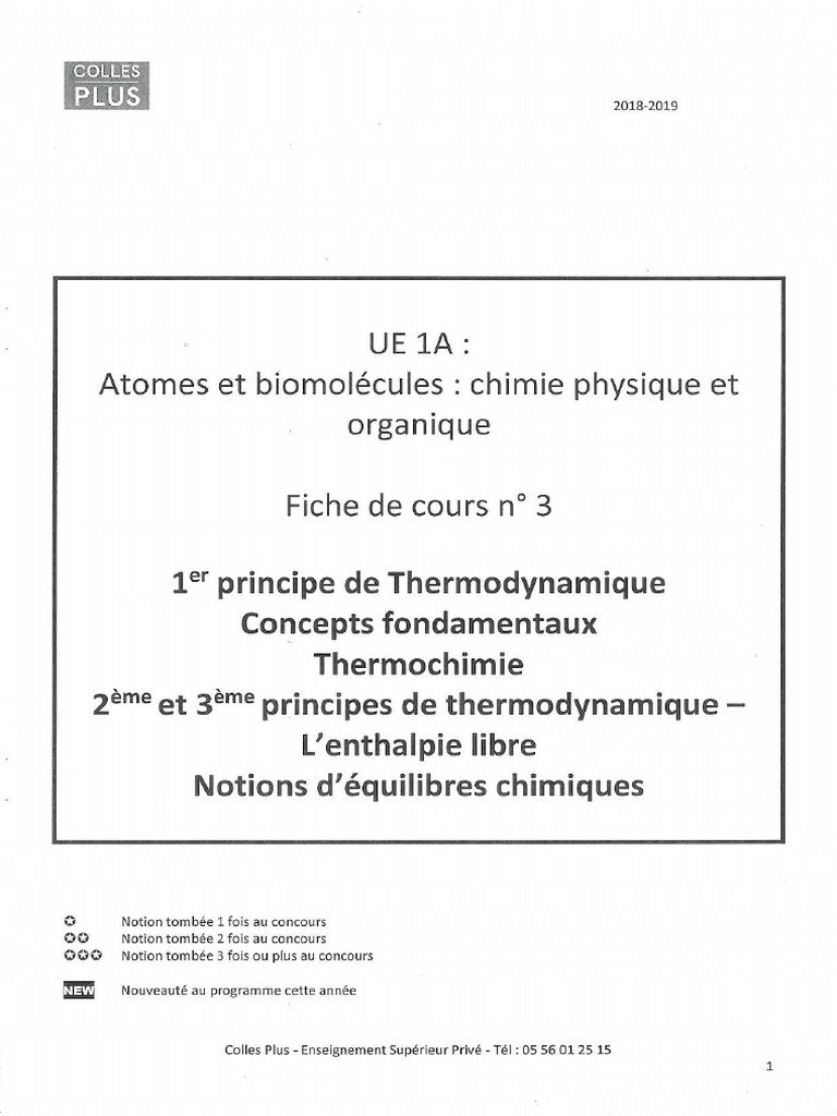 3 - Principes Thermo 1,2,3:equilibres | PDF