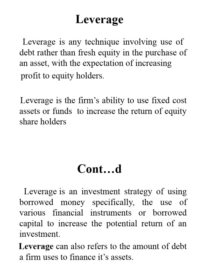 Leverage | PDF