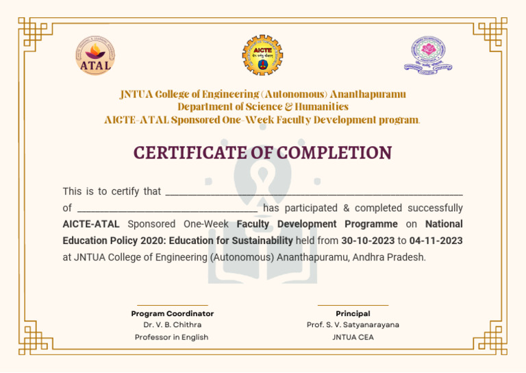 ATAL Certificate of Completion | PDF