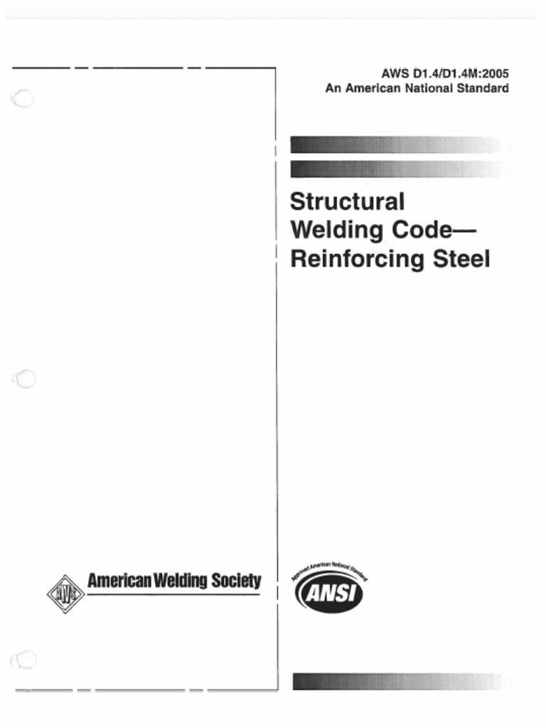 Aws D1.4 - D1.4M - 2005 | PDF