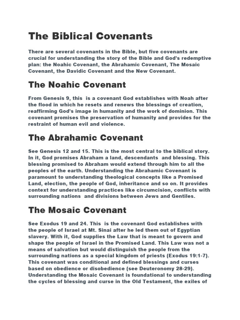 CE Covenant | PDF | Covenant (Biblical) | New Covenant