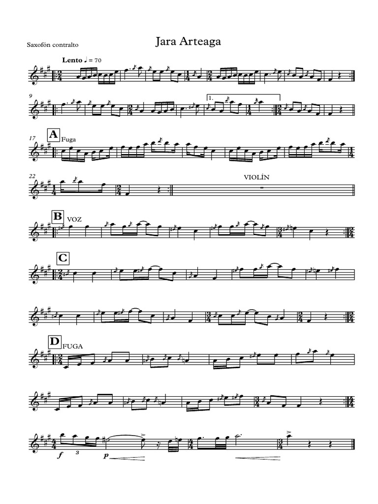 JARA - SAX 1 (Versión 2) | PDF