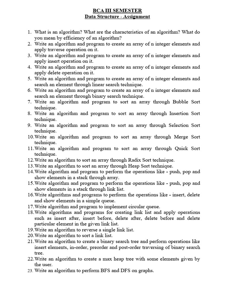 Data Structures Assignment | PDF | Business | Computers