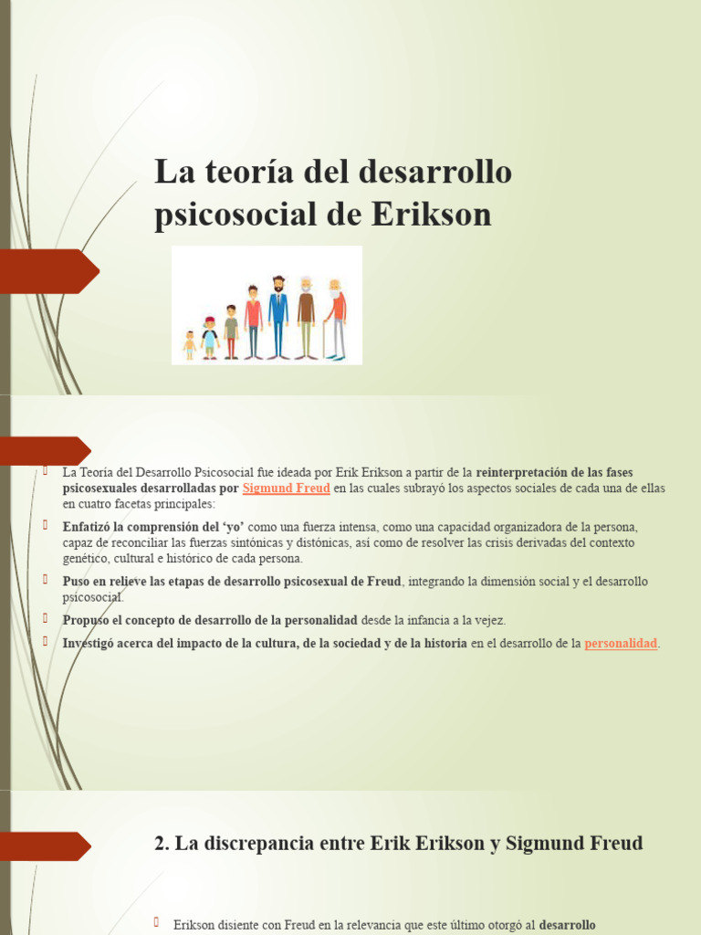 La Teoría Del Desarrollo Psicosocial de Erikson (Autoguardado) | PDF | Sigmund Freud | Sicología