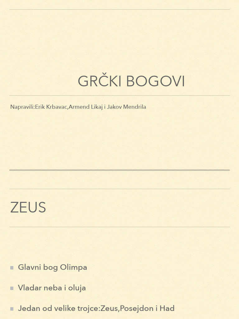 Grcki Bogovi | PDF