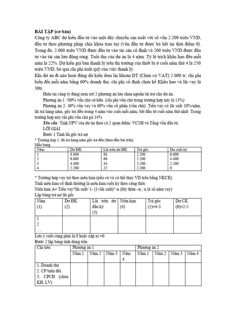 21 - Bai Tap CH - DA | PDF
