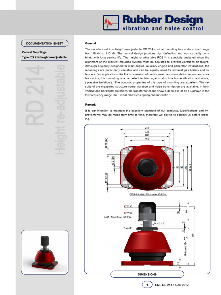Sheet CM RD 214 GGG HR | PDF | Mechanical Engineering | Physical Sciences