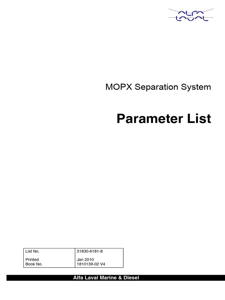 Mopx Parametre Li̇stesi̇ | PDF