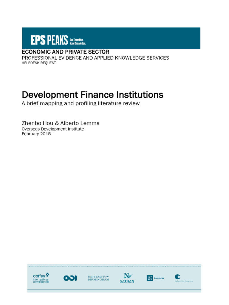 Helpdesk - Development Finance Institutions | PDF | African Development Bank | International ...