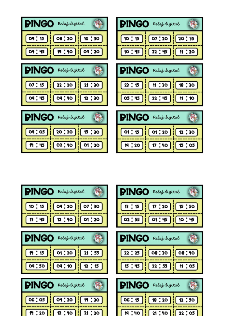 Bingo Pack Horas | PDF