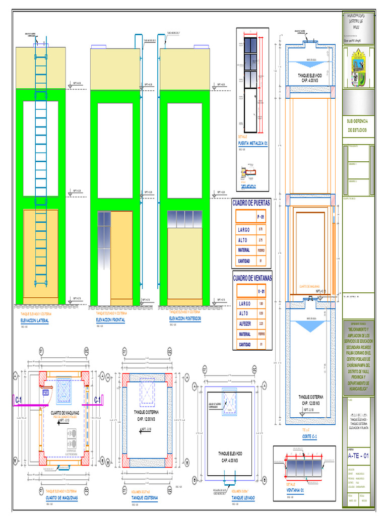 Modulo Arq. Tanque Elevado | PDF | Agua y política | Suministro de agua