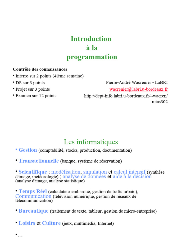 Mias 302 | PDF | Langage de programmation | Compilateur