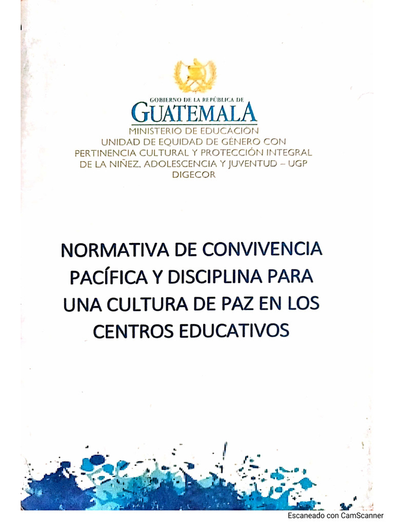 Normativa de Convivencia Pacífica, Centros Educativos | PDF