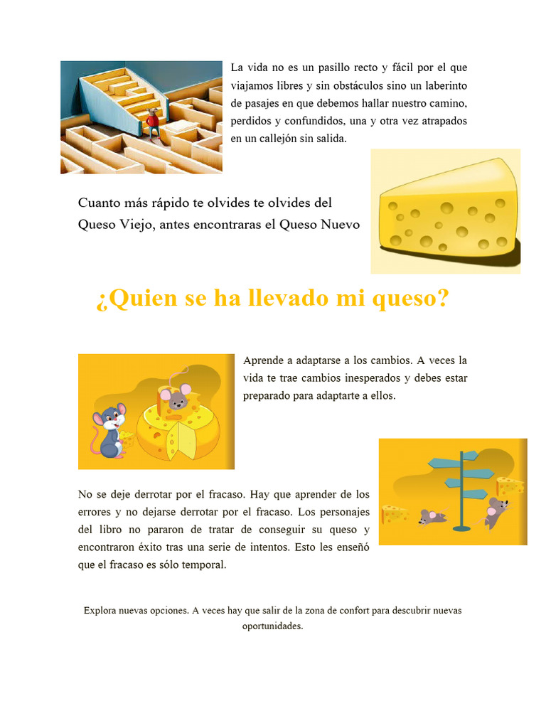 Quien Se Ha Llevado Mi Queso | PDF