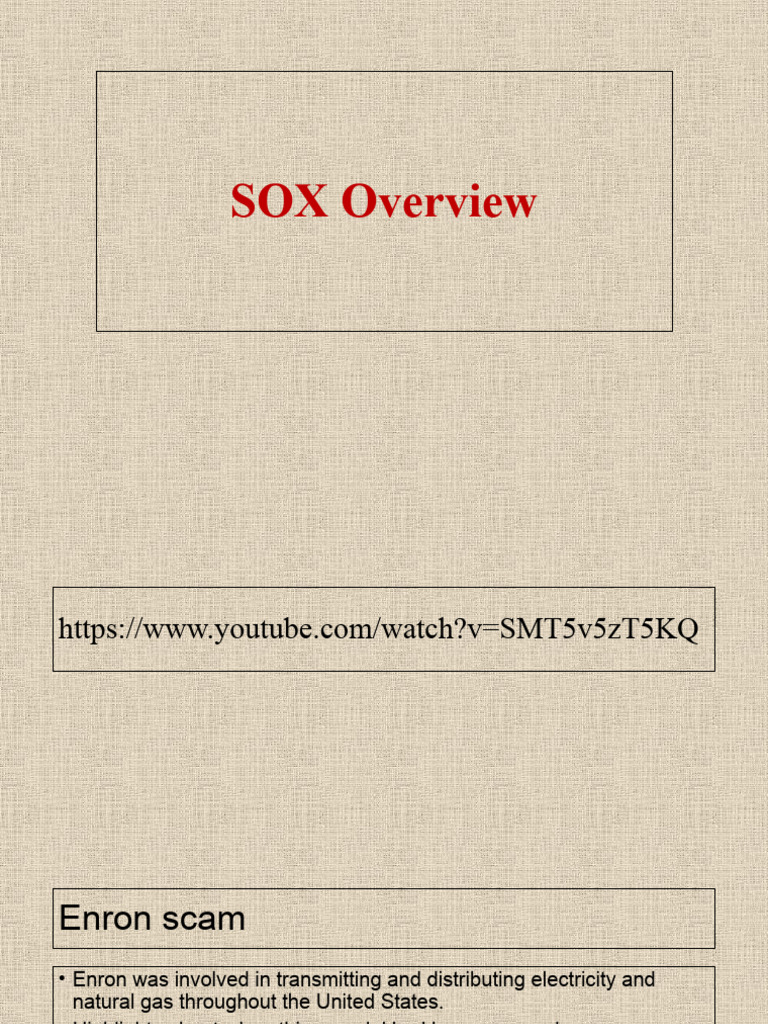 Sarbanes-Oxley Act Explained | PDF | Sarbanes–Oxley Act | Internal Control