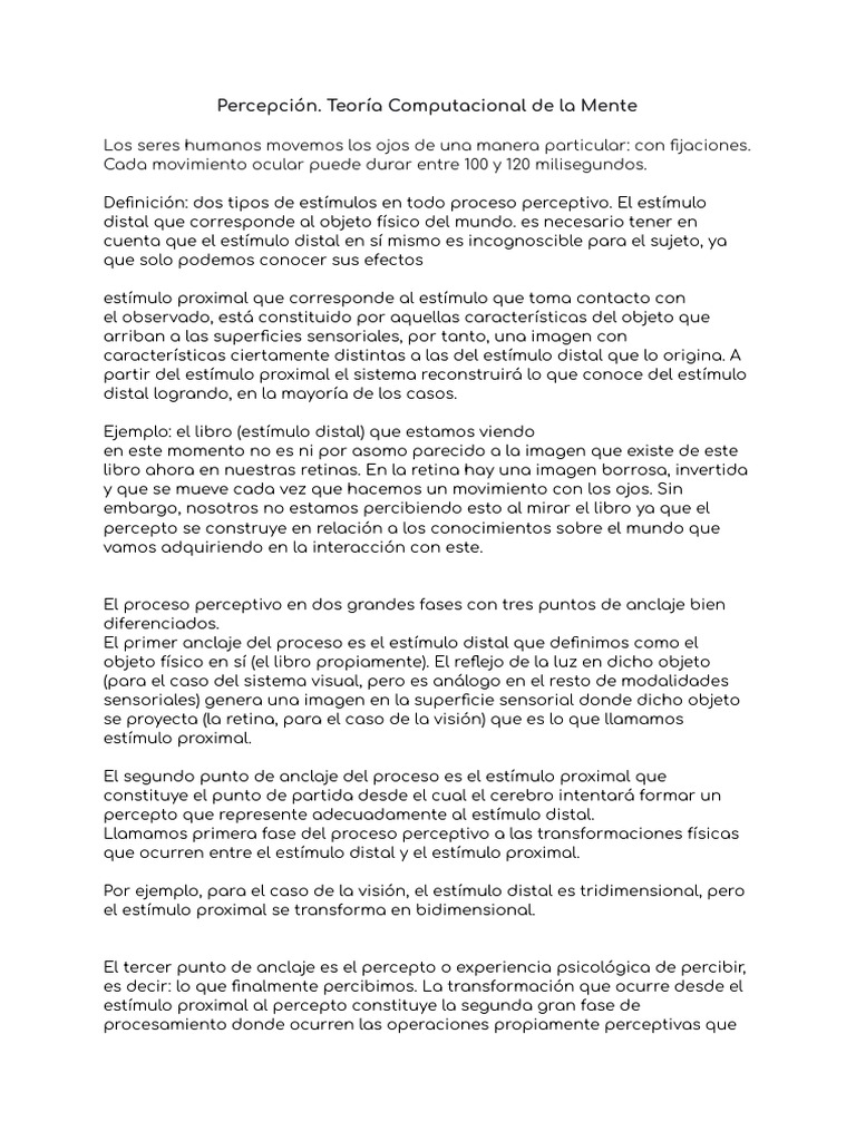 Percepción. Teoría Computacional de La Mente | PDF | Percepción ... Percepción. Teoría Computacional de La Mente | PDF | Percepción ...