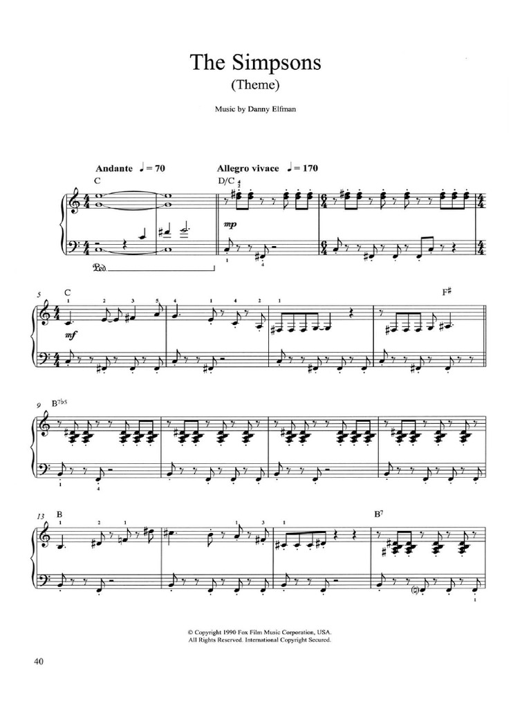 The Simpsons - Main Theme | PDF