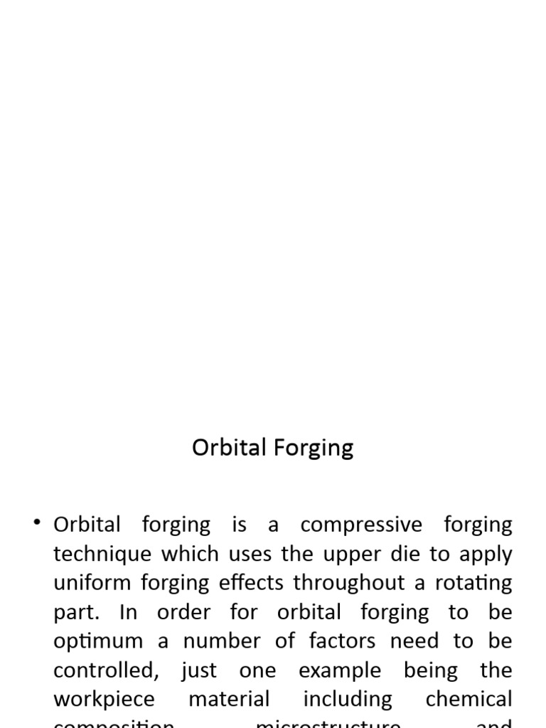 Orbital Forging | PDF