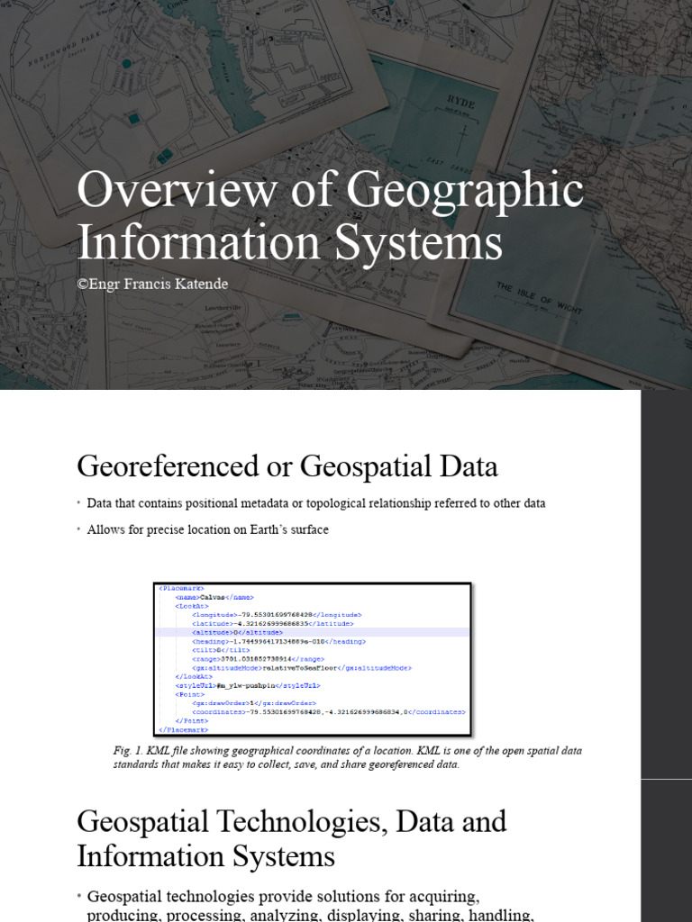 2-1 Overview of Geographic Information Systems | PDF