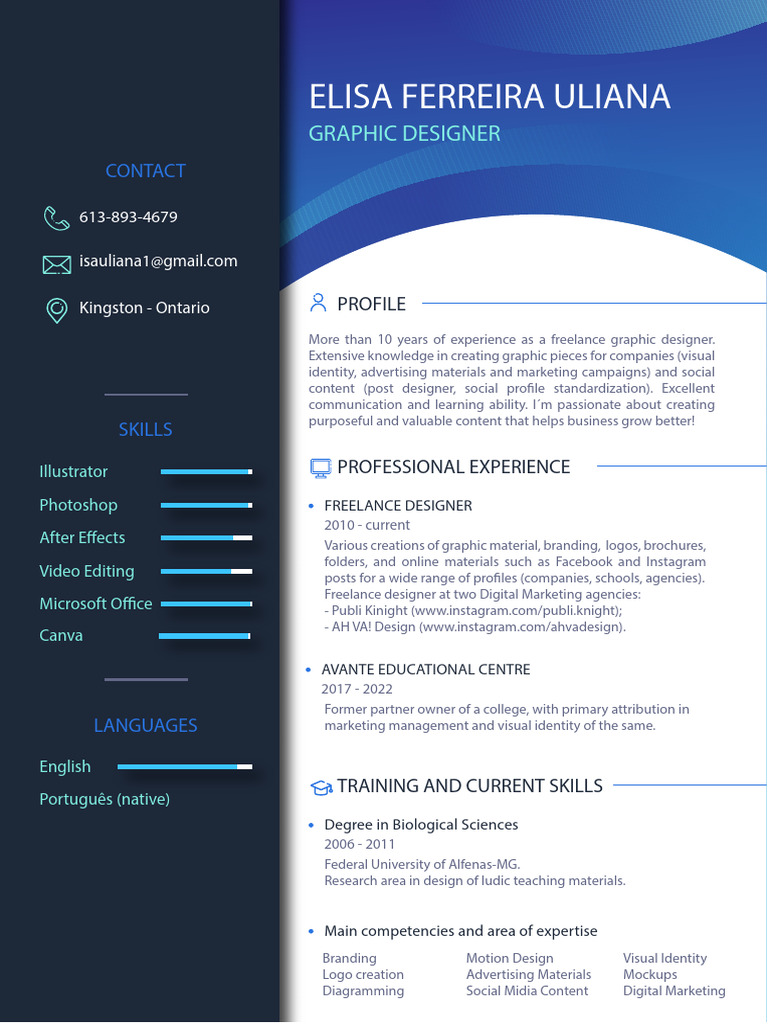 Elisa S Graphic Designer Resume | PDF