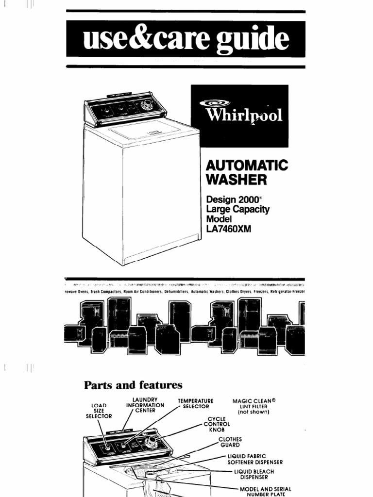 Whirlpool Design 2000 Washer Manual | PDF | Motor Vehicle | Car